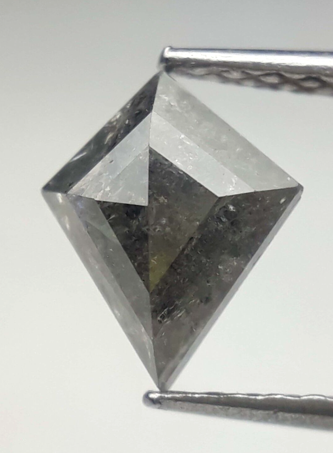 0.75 Ct, Natural Salt and Pepper Loose Diamond.Kite Shape Rustic ...