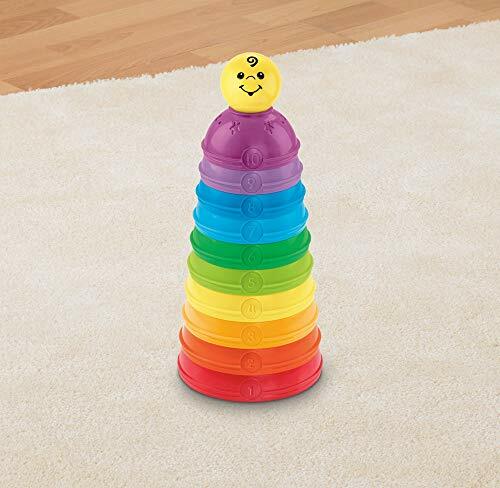 Fisher-Price Stack and Roll Cups, Baby Stacking Toy with Colours and ...