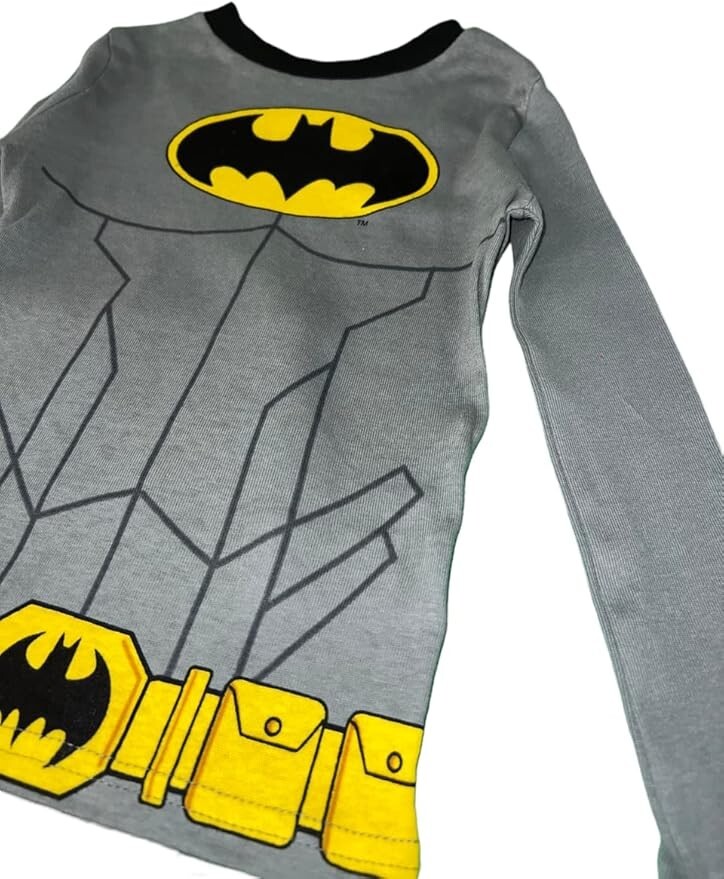 DC Justice League Batman Pajama Set Boys Size 10 Snug-Fit 100% Cotton ...