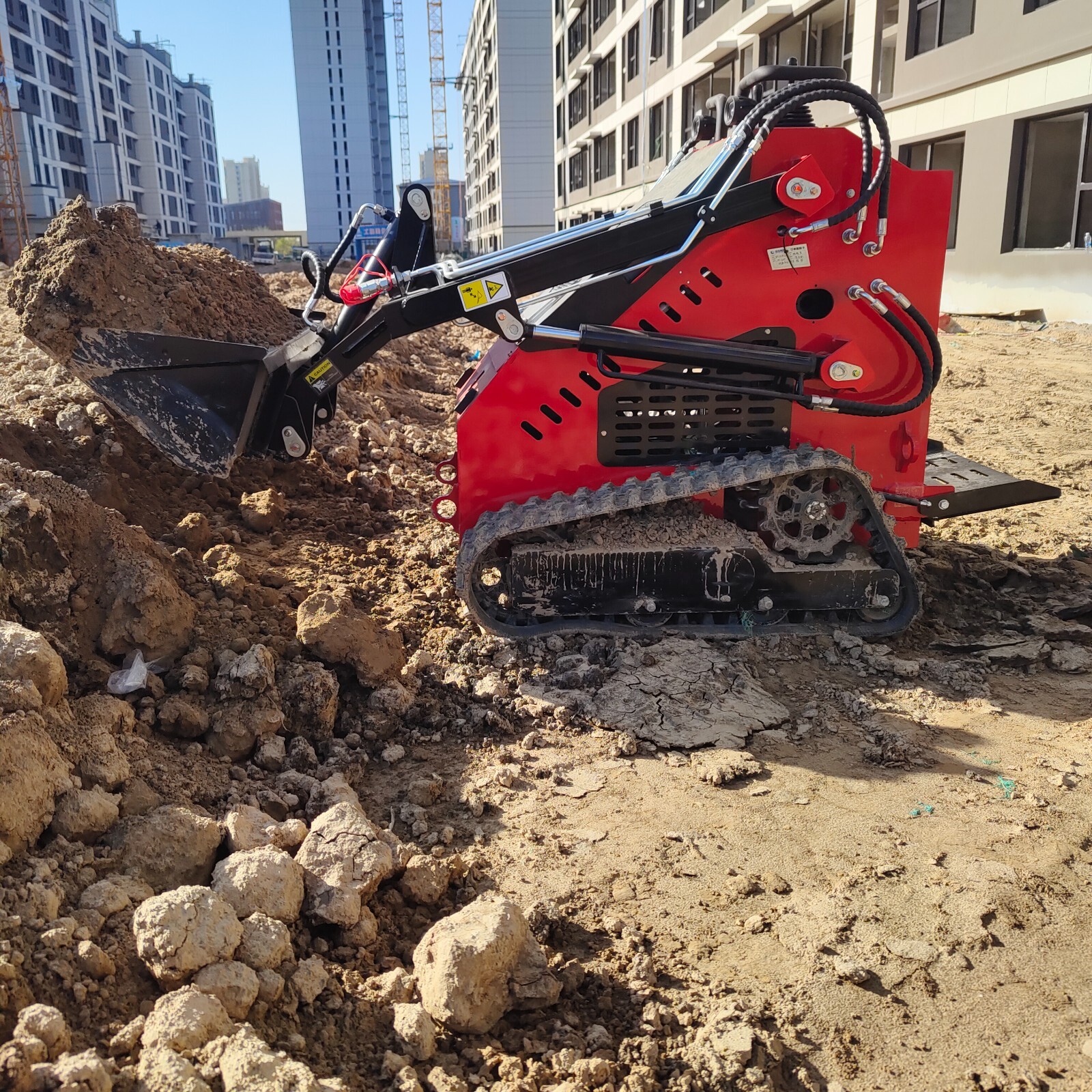 FREE SHIP Compact Mini Skid Steer Hydraulic Vertical Gasoline 13.5HP ...