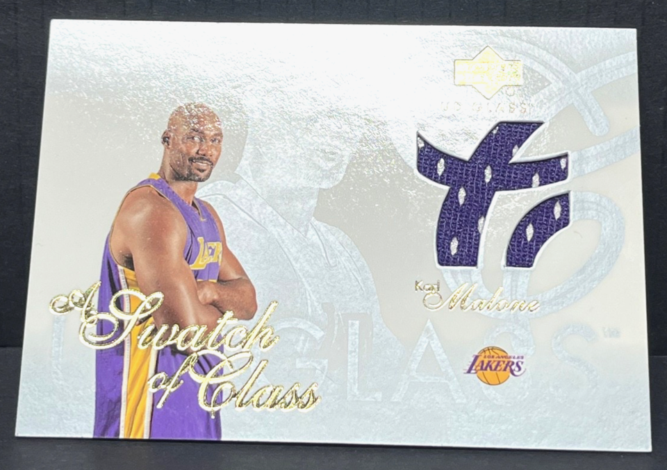 2004 Upper Deck - UD GLASS - KARL MALONE - GAME USED JERSEY - GOLD ...