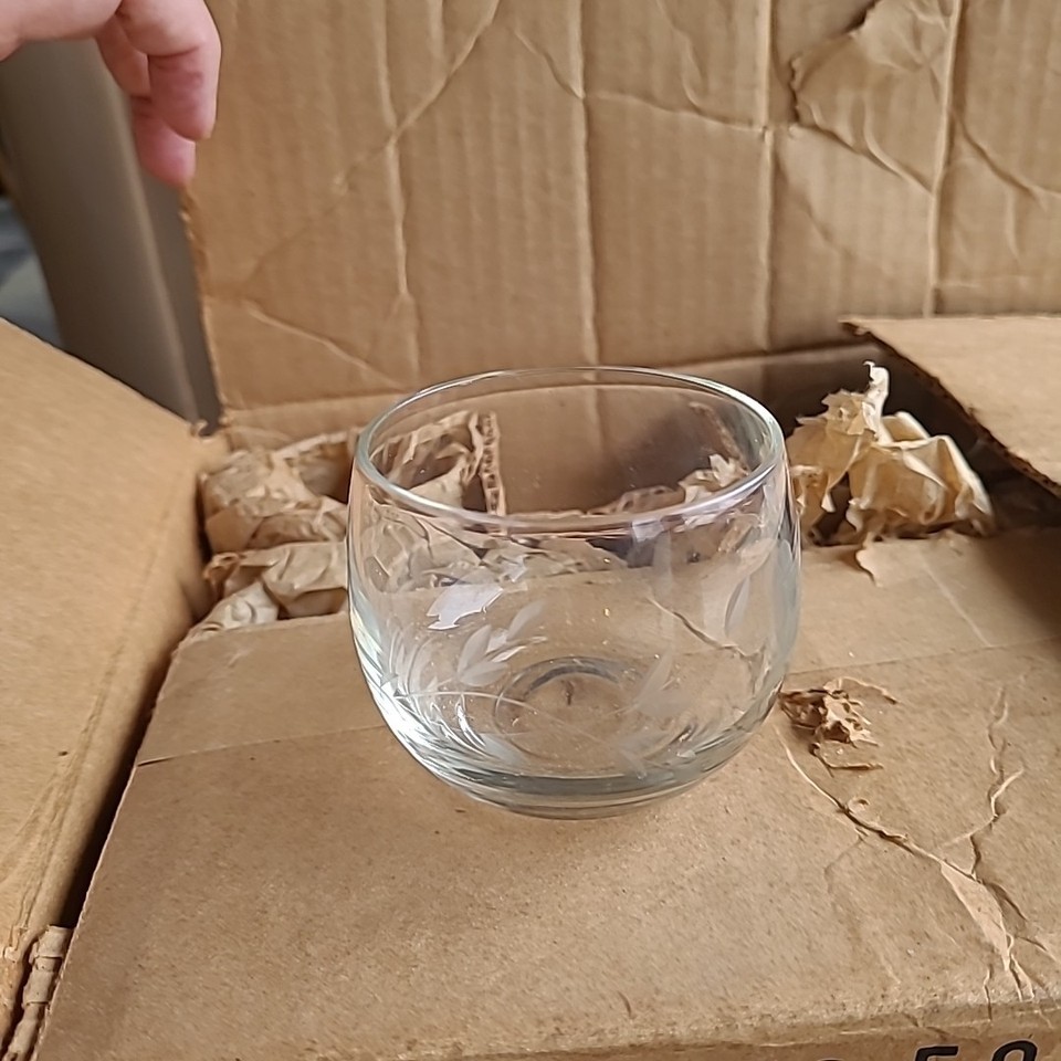 Princess House Heritage Crystal Punch Cup Cocktail Roly-Poly 12 Glasses ...