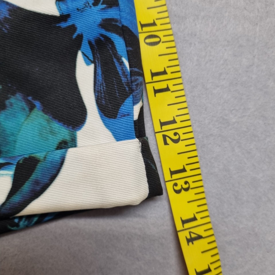 Portmans Blue Floral Tailored Shorts AU 8 Euro Summer Holiday Easy Care ...