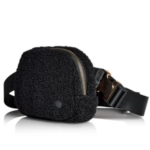 Kyodan Cloud Sherpa 2-Way Belt Bag Shoulder Bag - Black - NEW | eBay