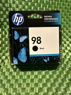Genuine OEM HP 98 Black Ink Cartridge New Factory Sealed Exp Augest ...