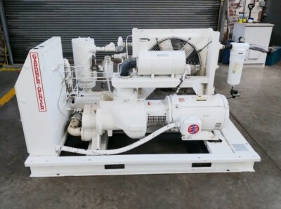 GARDNER DENVER 50 HP ROTARY SCREW AIR COOLED COMPRESSOR 233 CFM @ 125 ...