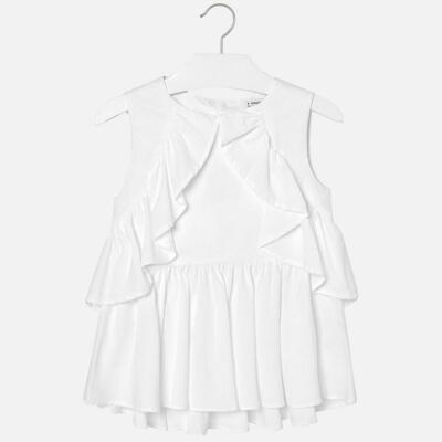 Mayoral Boutique Designer Girls White RUFFLE BLOUSE TWEEN Beach Summer ...