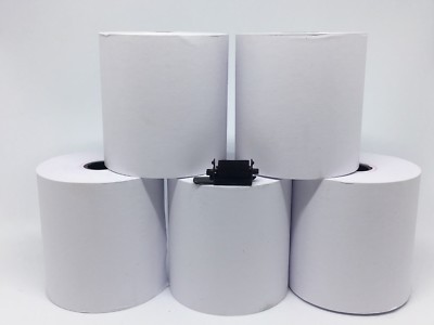 10 SHARP XEA102 XE-A102 SINGLE PLY PAPER TILL ROLLS 1 FREE INK ROLLER ...