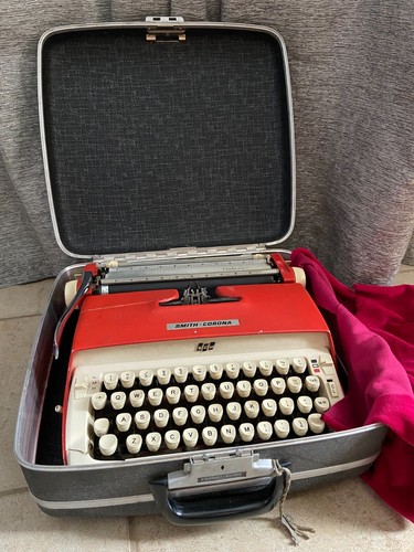 Smith Corona SCM Galaxie Deluxe Typewriter w/ Case - Red | eBay