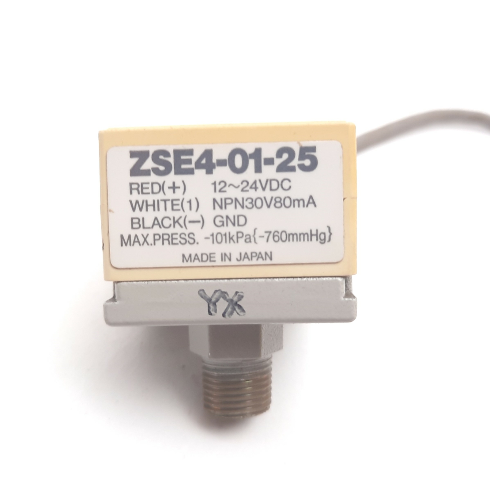 SMC ZSE4-01-25 Digital Vacuum Pressure Sensor Switch, 12-24VDC, 0 to ...