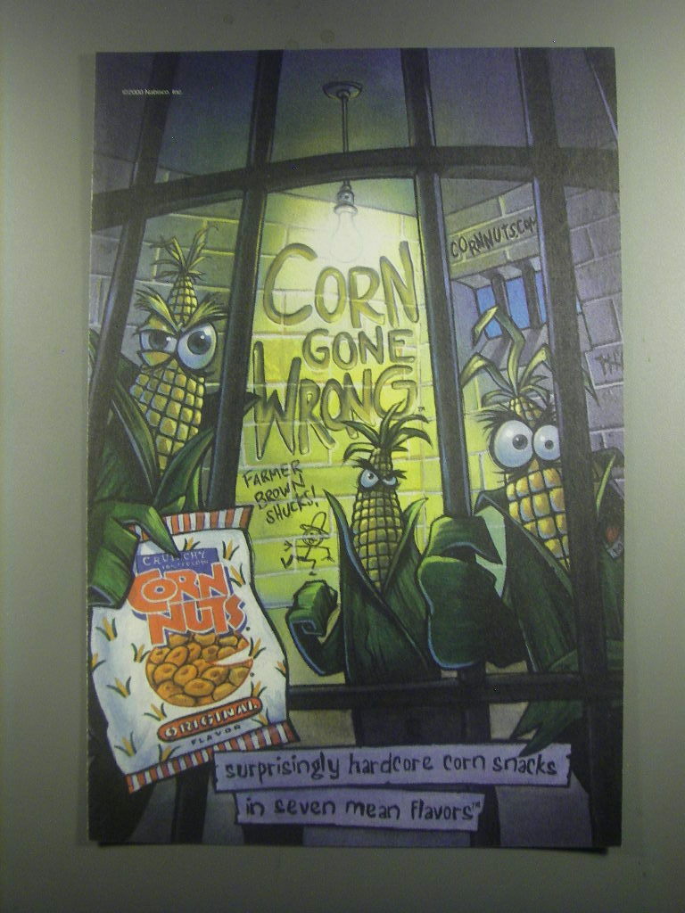 2000 Nabisco Corn Nuts Ad - surprisingly hardcore corn snacks in seven flavors | eBay