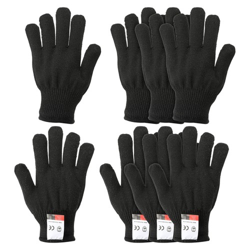 4 Pair Cut Resistant Gloves Level 5 Protection Large Cutting Gloves ...