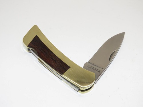 VINTAGE GERBER FOLDING SPORTSMAN I LOCKBACK WITH FACTORY SHEATH SUPER ...