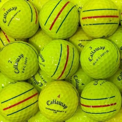 3 Dozen Callaway ERC SOFT Triple Track Yellow Brand New Golf Balls Bulk ...
