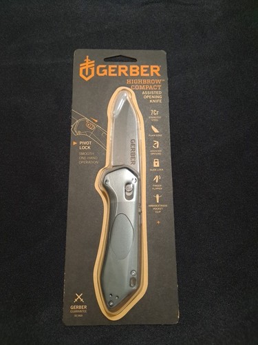Gerber Highbrow Assisted Open, Locking, Axis Pivot Lock Folding Pocket ...