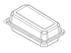 Plastic Loaf Container Disposable Plastic Sturdy Hinged Loaf Containers ...