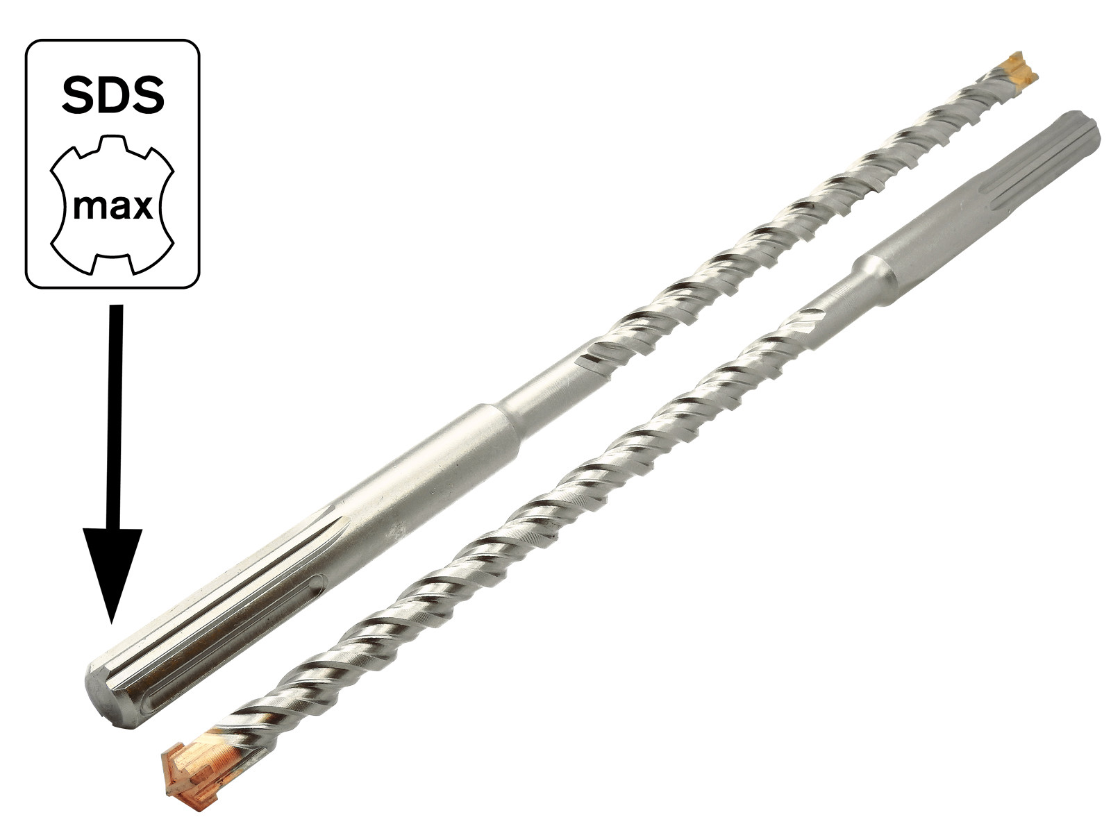 SDS-MAX Hammerbohrer Betonbohrer Ø 24 x 400 mm Quadro Stein Maurwerk ...