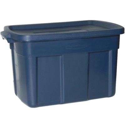Rubbermaid Rough Neck Tote STORAGE BOX CONTAINER Blue, 25 Gallon | eBay