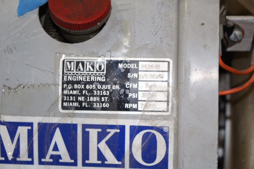 MAKO PURUS CFM 3.0 3200 PSI 2100 PSI BREATHING AIR COMPRESSOR PORTABLE ...