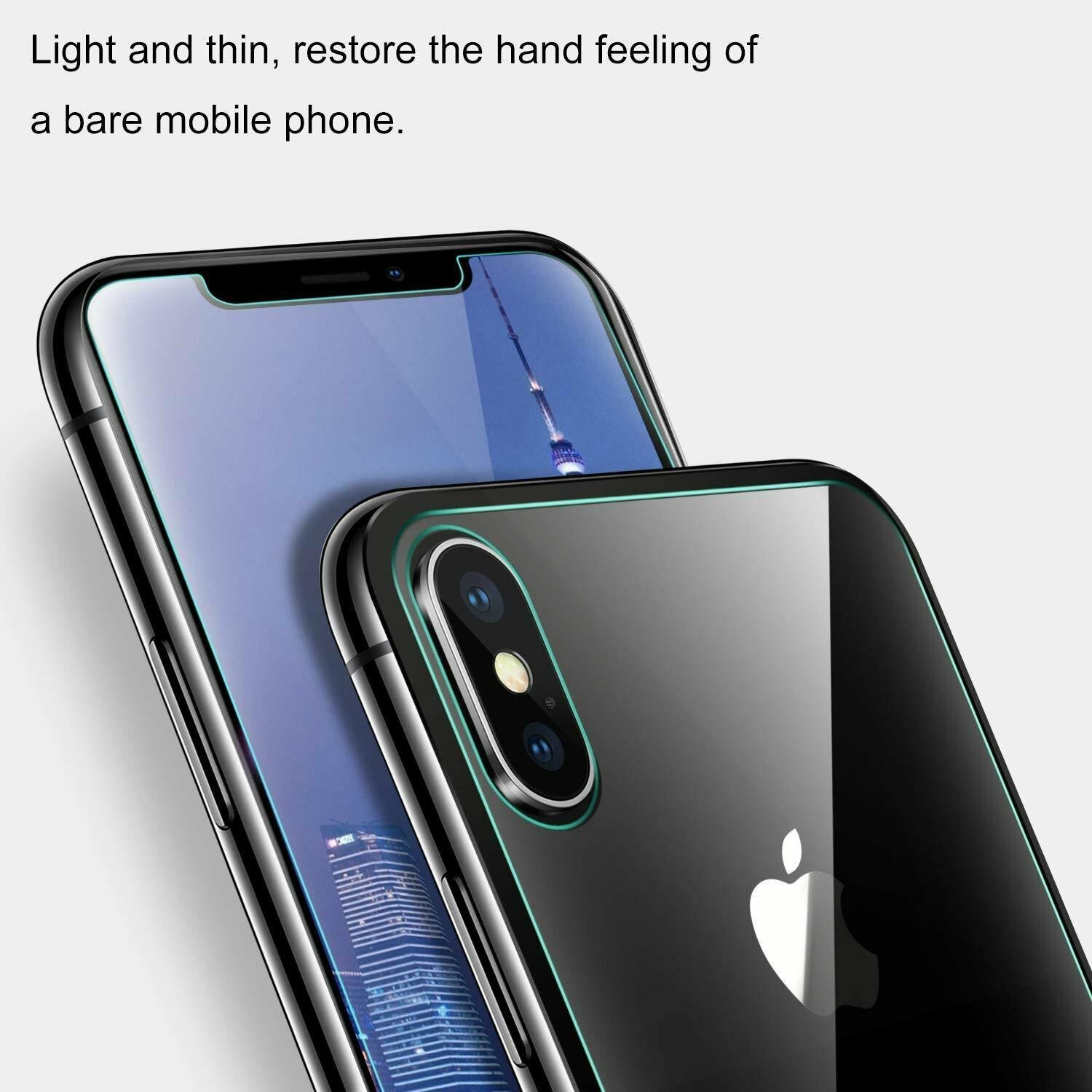 Front Back Full Tempered Glass Screen Protector For Apple iPhone X XR ...