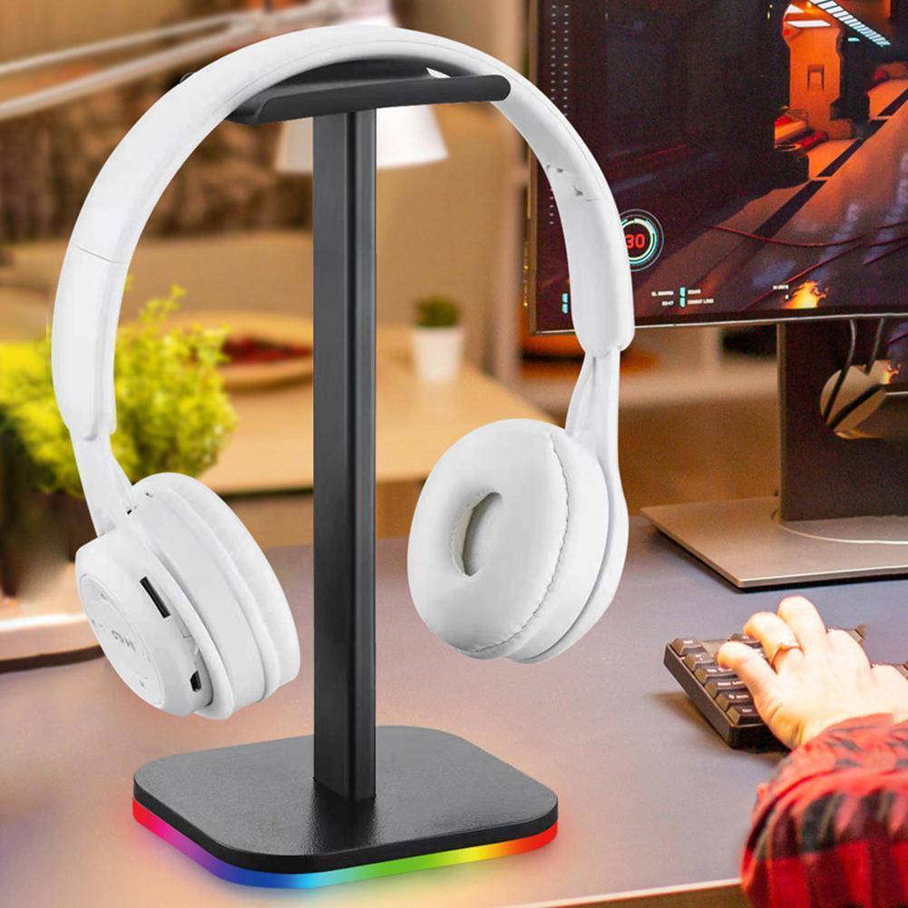 # RGB Gaming Headphone Stand Desk Display Holder for Gamer PC (LED Base ...
