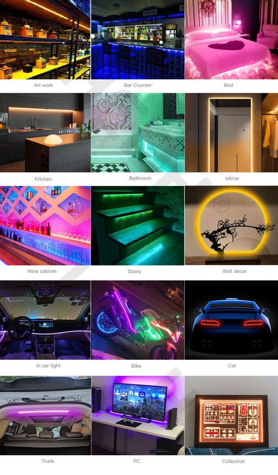 COB LED Strip Thin 4mm DC 12V Flexible LED Tape Lights For Car DIY ...