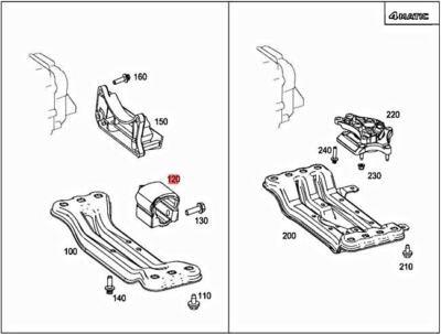 Genuine MERCEDES C204 S204 S212 W204 W212 Engine mount 2122401618 | eBay