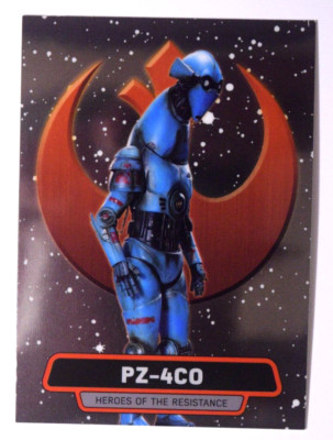 2016 Star Wars Heroes of the Resistance Insert Refractor Card #12 PZ ...