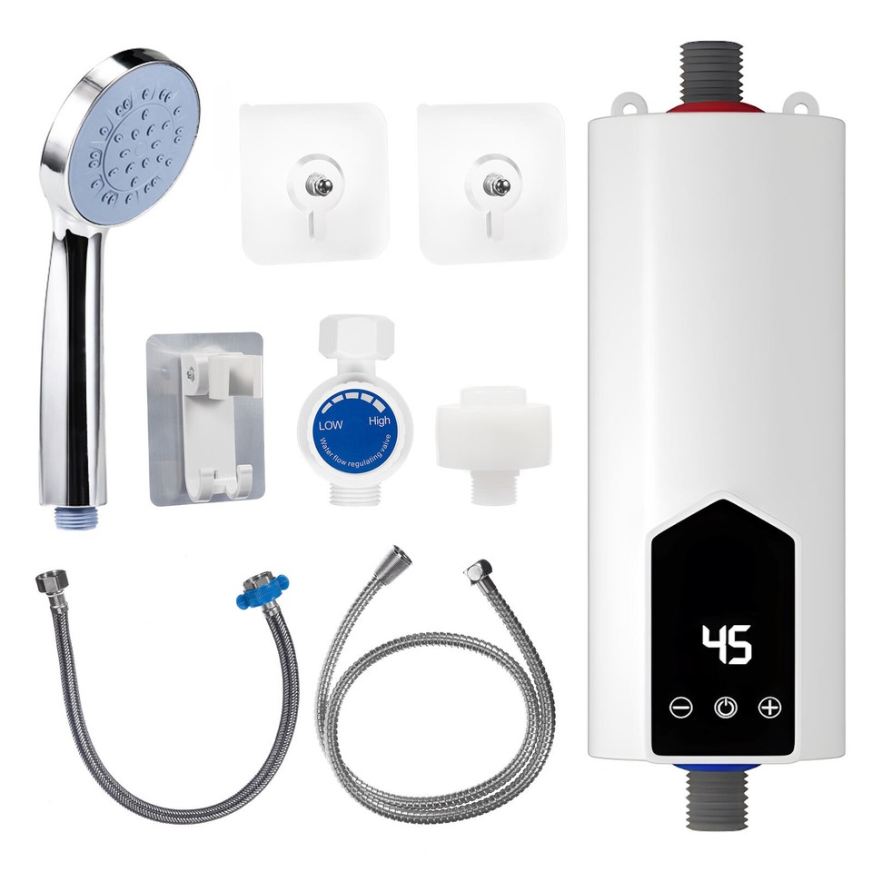 110V Instant Hot Water Heater Tankless Electric Shower W/Shower Head ...