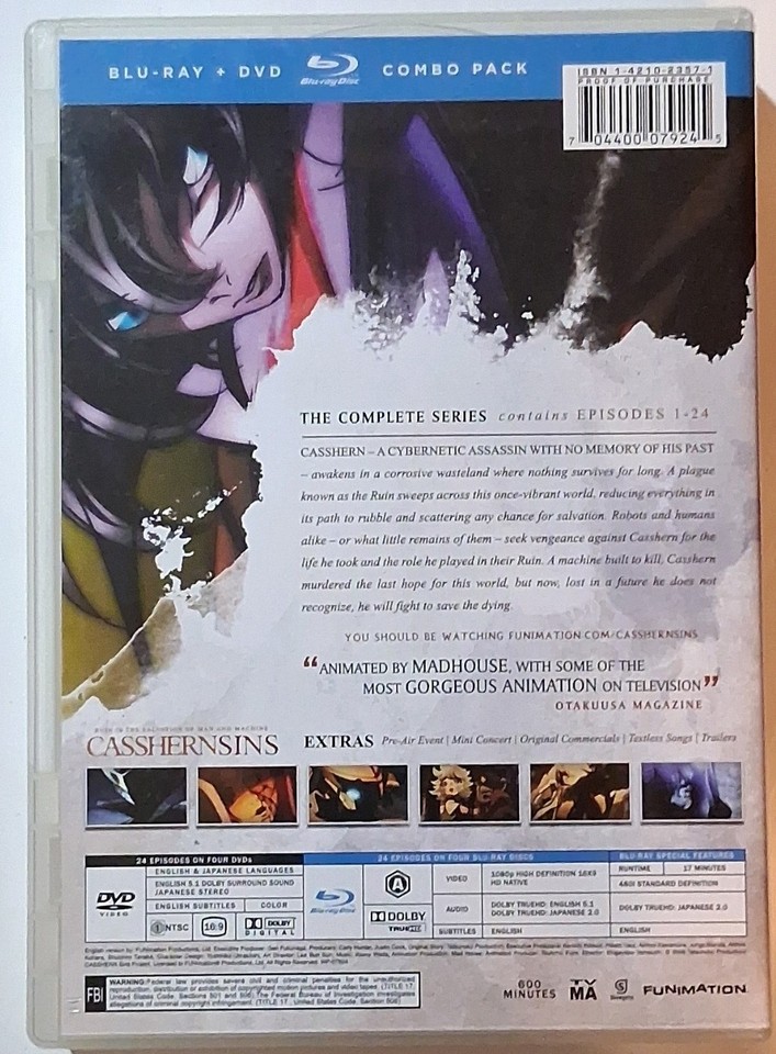 FUNimation Casshern Sins Complete Series Blu-ray + DVD Anime Textless ...