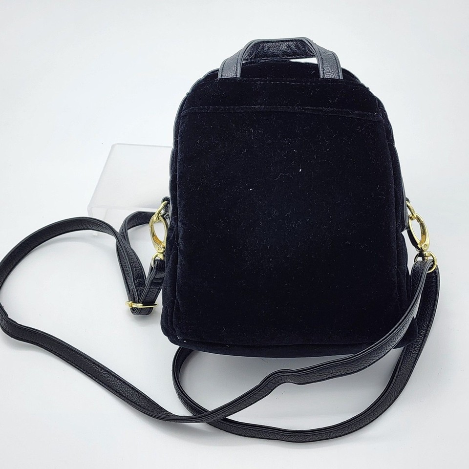 Betsey Johnson Quilted Velvet Mini Backpack Crossbody Bag | eBay