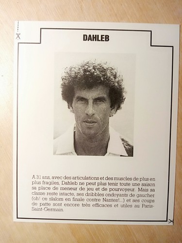 Mustapha Dahleb PSG Paris St Germain Carte Football Soccer Fussball ...