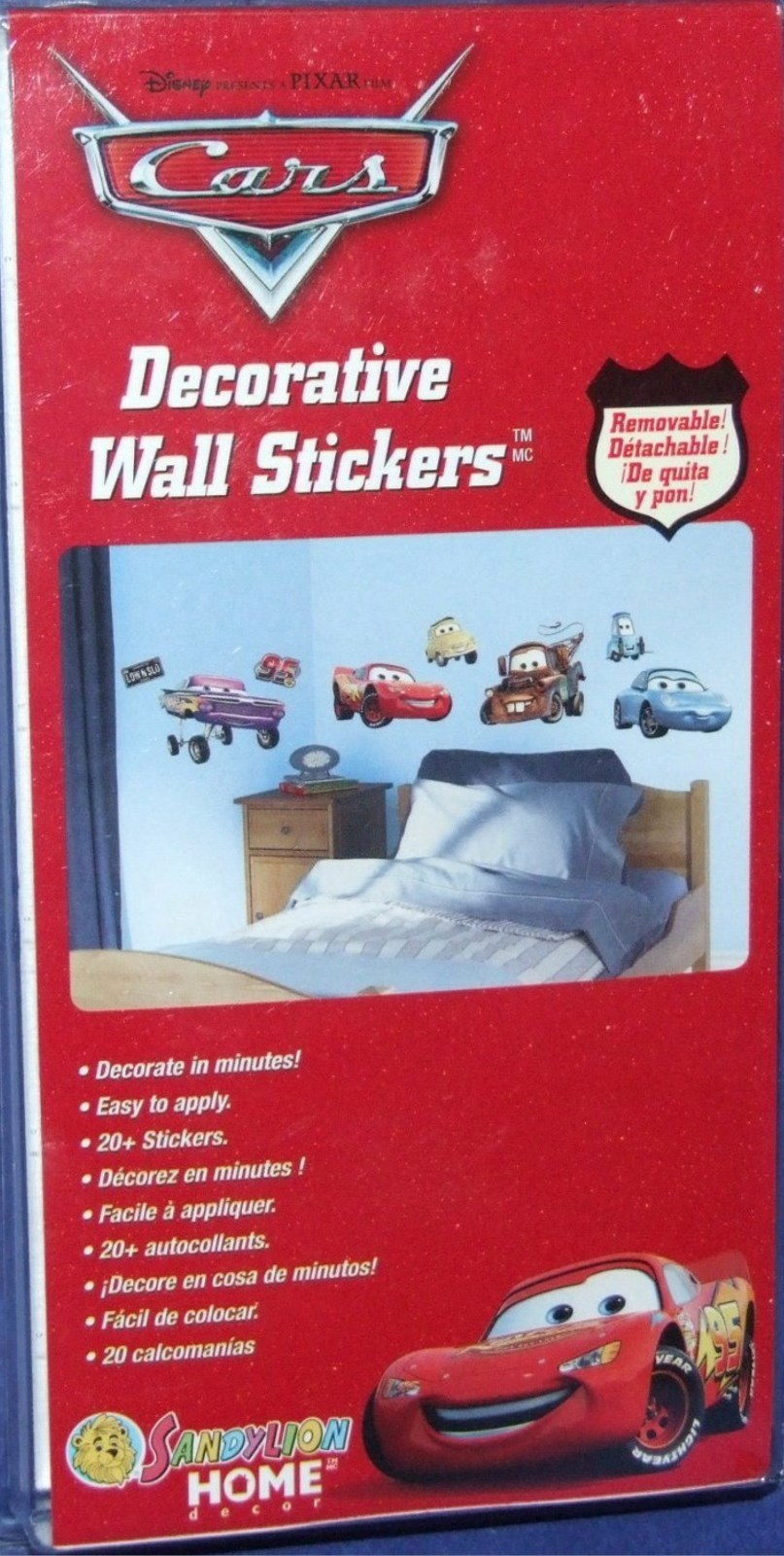 Disney Pixar CARS Movie Wall Stickers Lightning McQueen Mater New ...