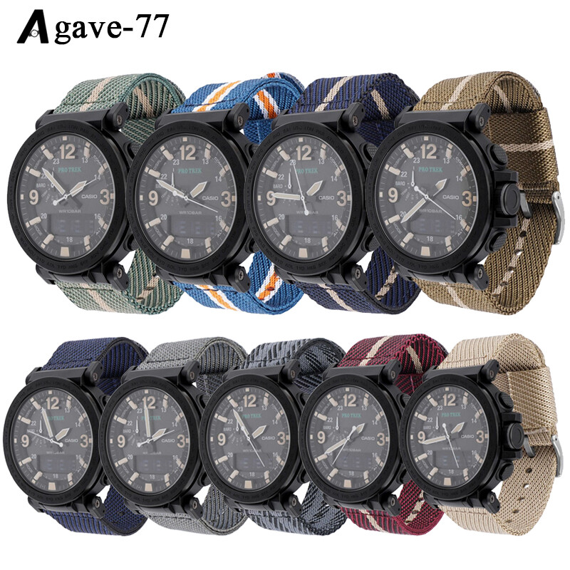 24mm Nylon Strap Watch Band For Casio PRW-6600 PRG-600 PRG-650/650Y GA ...