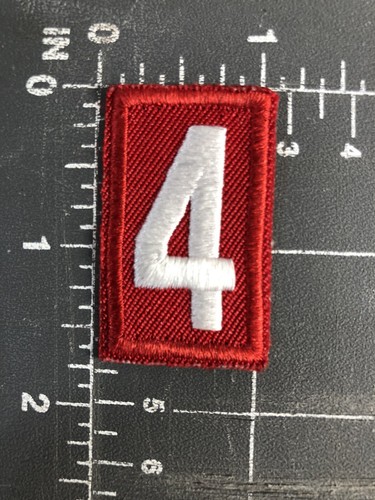 Boy Scouts of America BSA Red White Patch Troop Number # 4 Shoulder #4 ...