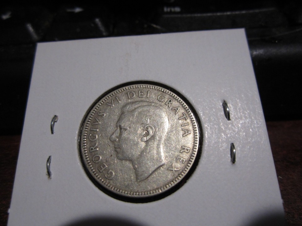 1949 - Canada - Silver 25 cent coin - Canadian quarter | eBay