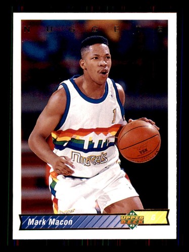 1992 Basketball Upper Deck Mark Macon Denver Nuggets #191 2 | eBay
