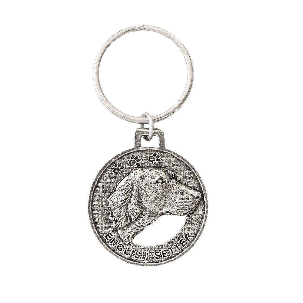 Creative Pewter Designs English Setter Dog Pewter Key Chain, Key Fob ...