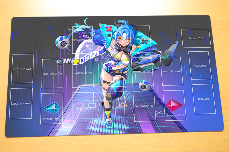 No.3717# Yugioh TCG Custom Playmat Anime Girl Card Game Play Mat YGO ...