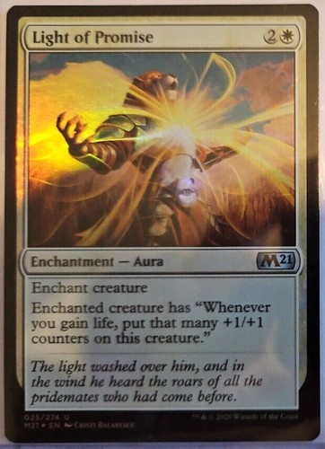 mtg magic 2021 m21 Light of Promise FOIL ENGLISH FRENCH Lumière de ...