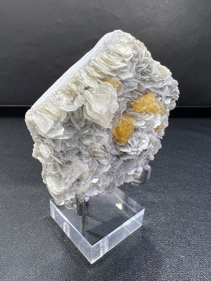 Scheelite on Muscovite with Calcite Specimen | eBay