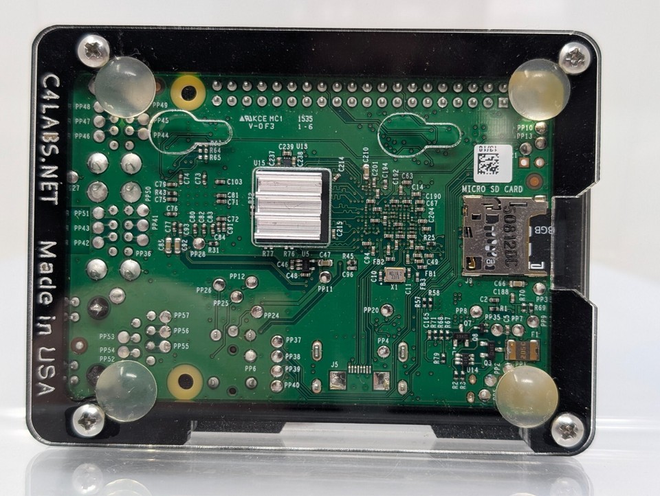 Raspberry Pi 2 Model B v1.1 with C4Labs Zebra Case and 8GB Micro SD ...