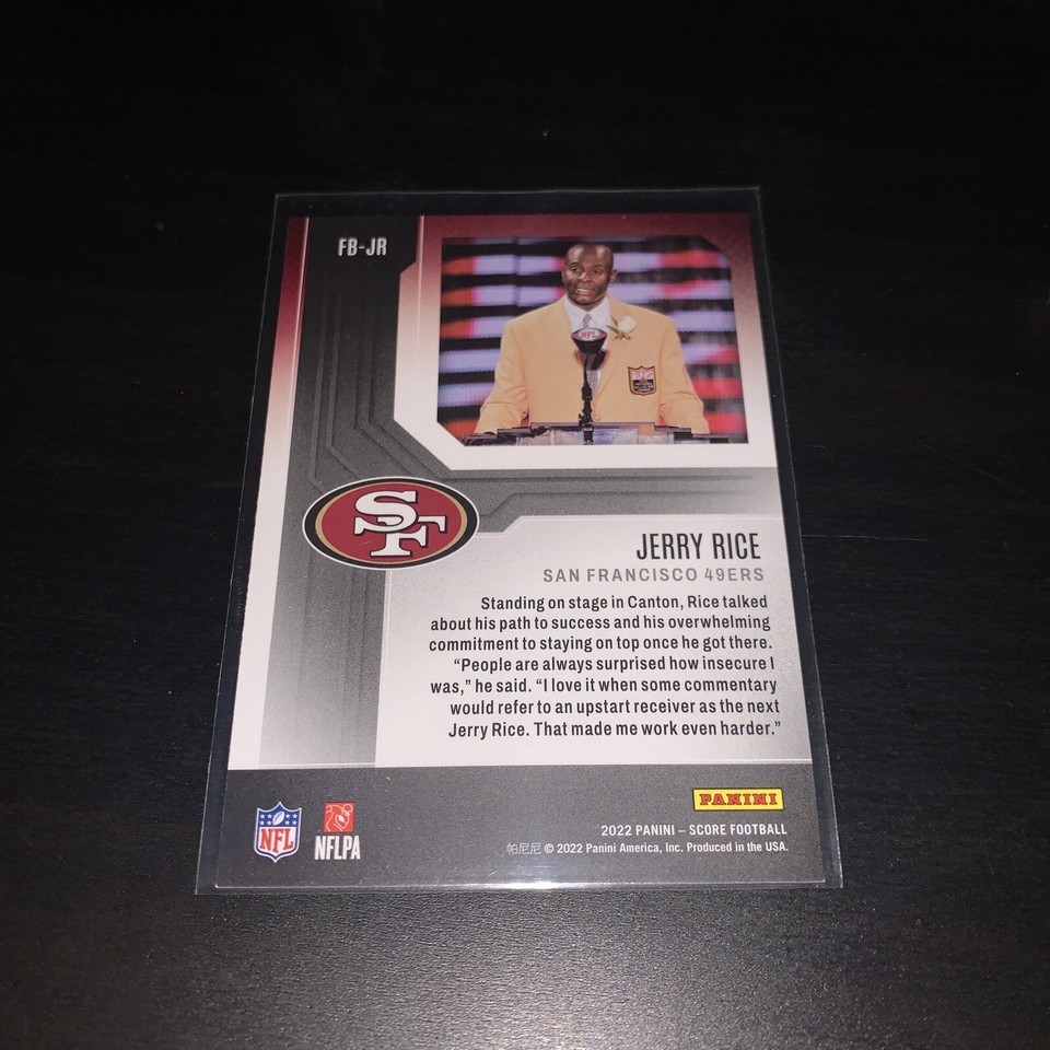 Jerry Rice Score 2022 NFL 49ers Football Card #FB-JR | eBay