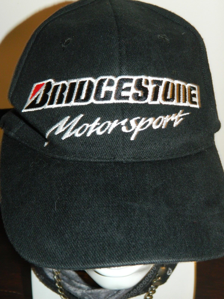Vintage Bridge stone Motorsports Car Black cord cap one size adjustable ...
