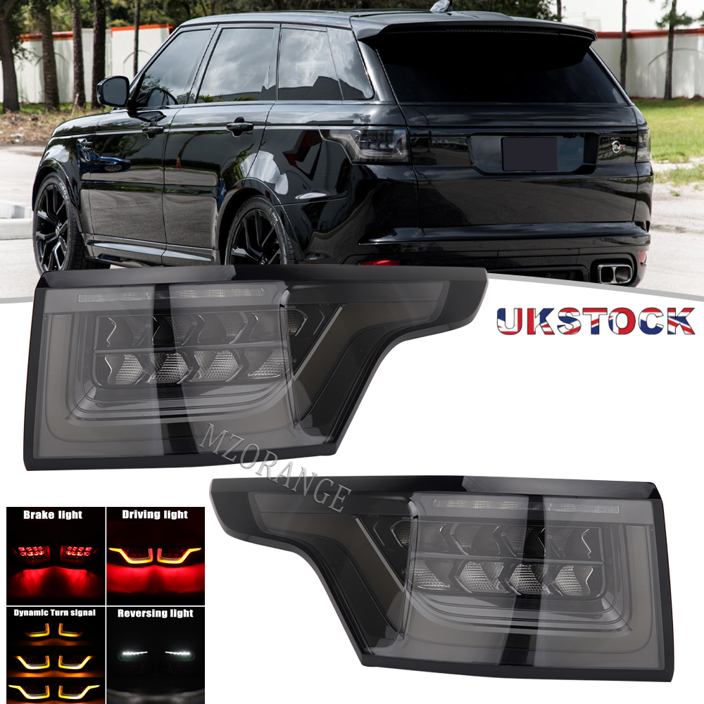 2x Dynamic LED Smoked Rear Tail Light Lamp For Range Rover Sport L494 ...