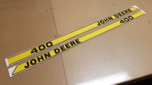JOHN DEERE GARDEN TRACTOR 400 HOOD DECALS SET (early style) | eBay