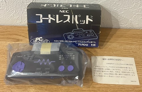 PC Engine CORDLESS PAD Controller PI-PD12 NEC officiel testé en boîte ...