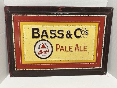 Bass & Co Pale Ale Embossed Metal Sign 23"x 16" Pre-owned Vintage ...