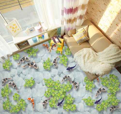 3D Goldfish Leaves 148 Floor WallPaper Murals Wall Print Decal AU Zoe ...