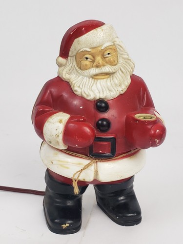 VTG RARE Christmas Santa Light Royal Electric Plastic Claus Flat Back ...